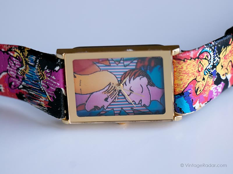 Vintage Colorful Cartoon Watch | Head 2 Head Wristwatch – Vintage Radar