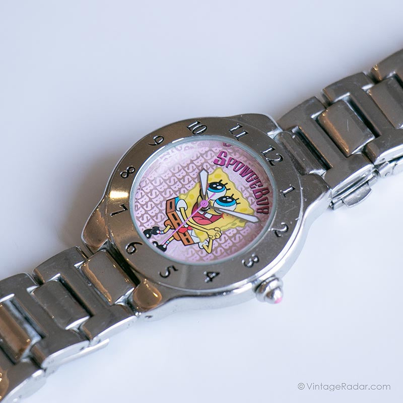 Vintage SpongeBob Watch for Ladies | 90s Stainless Steel Wristwatch ...