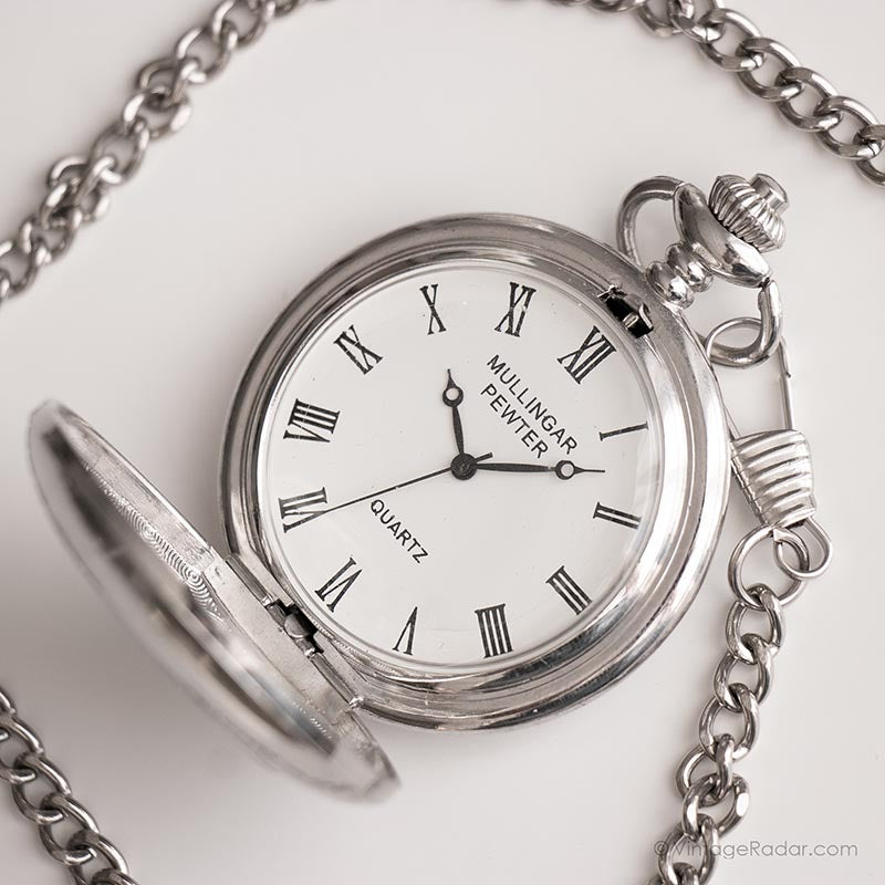 Vintage Mullingar Pewter Pocket Watch | Silver-tone Tribal Watch ...