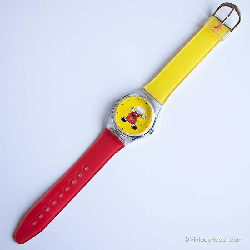 Vintage Jelly Belly Watch | Red and Yellow Retro Wristwatch – Vintage Radar