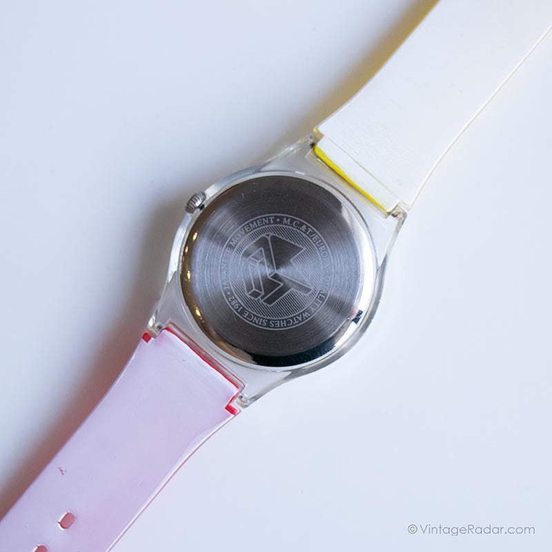 Vintage Jelly Belly Watch | Red and Yellow Retro Wristwatch – Vintage Radar
