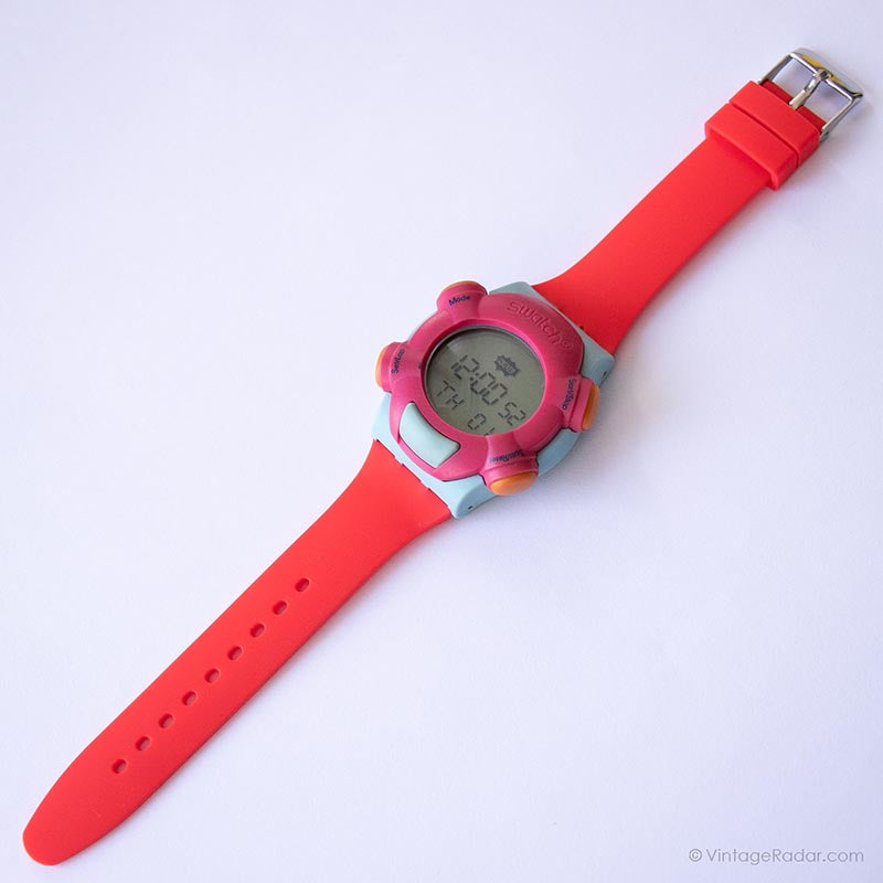 Vintage 1998 Swatch BEAT SQL100S Watch | RARE Pink Swatch BEAT ...
