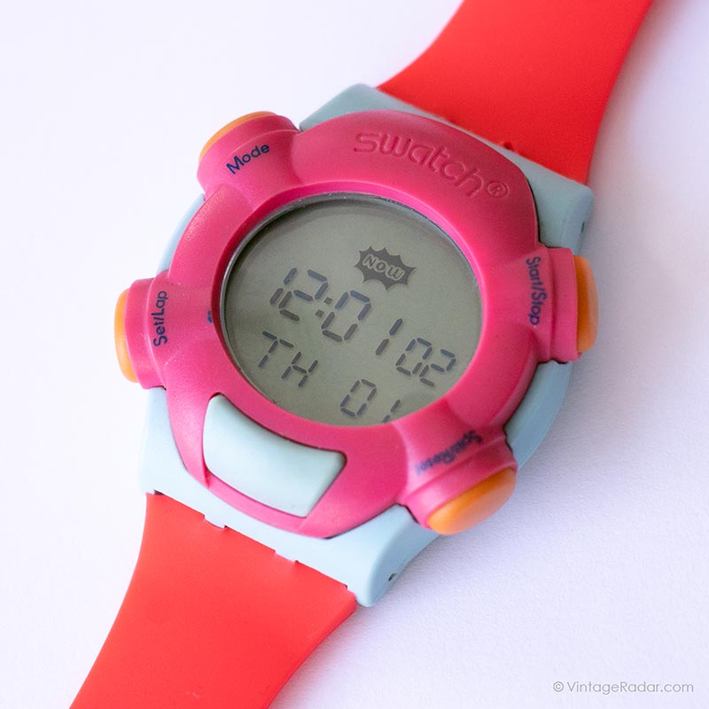 Vintage 1998 Swatch BEAT SQL100S Watch | RARE Pink Swatch BEAT ...