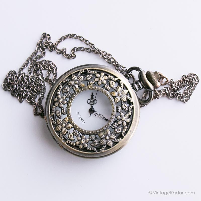 Vintage Floral Pocket Watch | Ladies Pocket Watch – Vintage Radar
