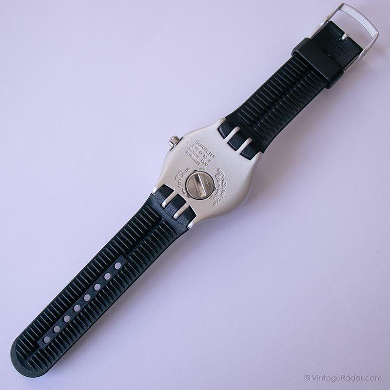 Vintage 2002 Swatch YDS4015 OPAH BLUE Watch | Silver-tone Irony Scuba ...