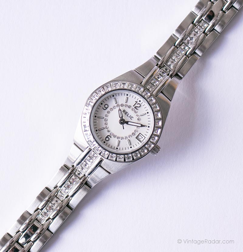 Luxury Ladies Relic Watch with Gemstones | Vintage Designer Watch ...