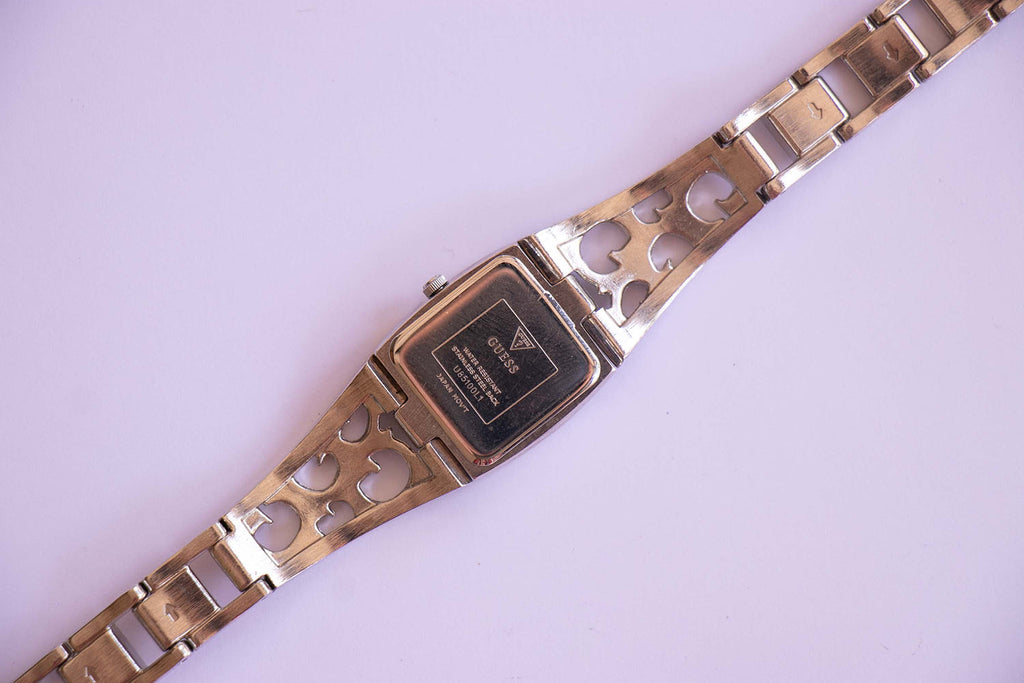 Guess Square-dial Watch for Women with Unique Silver-tone Bracelet ...
