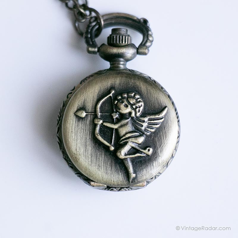 Vintage Cupid Pocket Watch | Pendant Pocket Watch for Ladies – Vintage ...