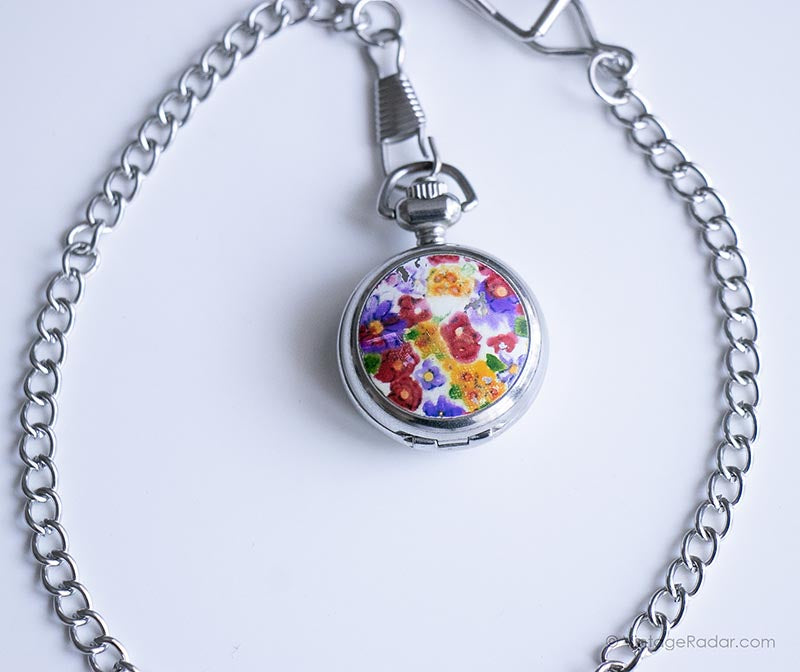 Vintage Floral Pocket Watch | Pocket Pendant Watch for Her – Vintage Radar