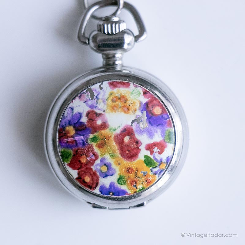 Vintage Floral Pocket Watch | Pocket Pendant Watch for Her – Vintage Radar