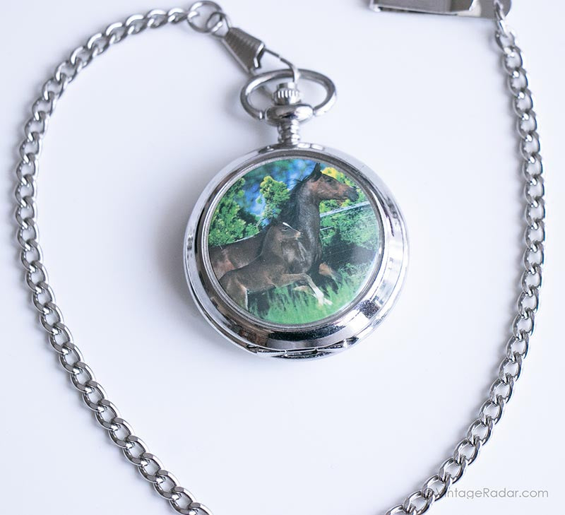 Vintage Wolf Pocket Watch | Animal Pocket Watch – Vintage Radar