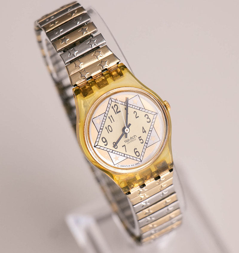 1994 Swatch Lady LG111 STARLINK Watch | Gold & Silver-tone Swatch Lady ...