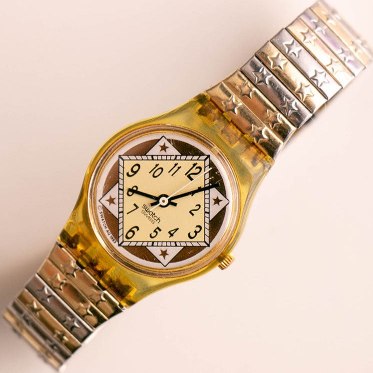 1994 Swatch Lady LG111 STARLINK Watch | Gold & Silver-tone Swatch Lady ...