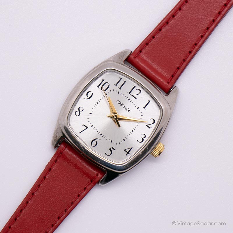 Square Silver-tone Carriage Watch for Ladies | Best Women's Watches ...