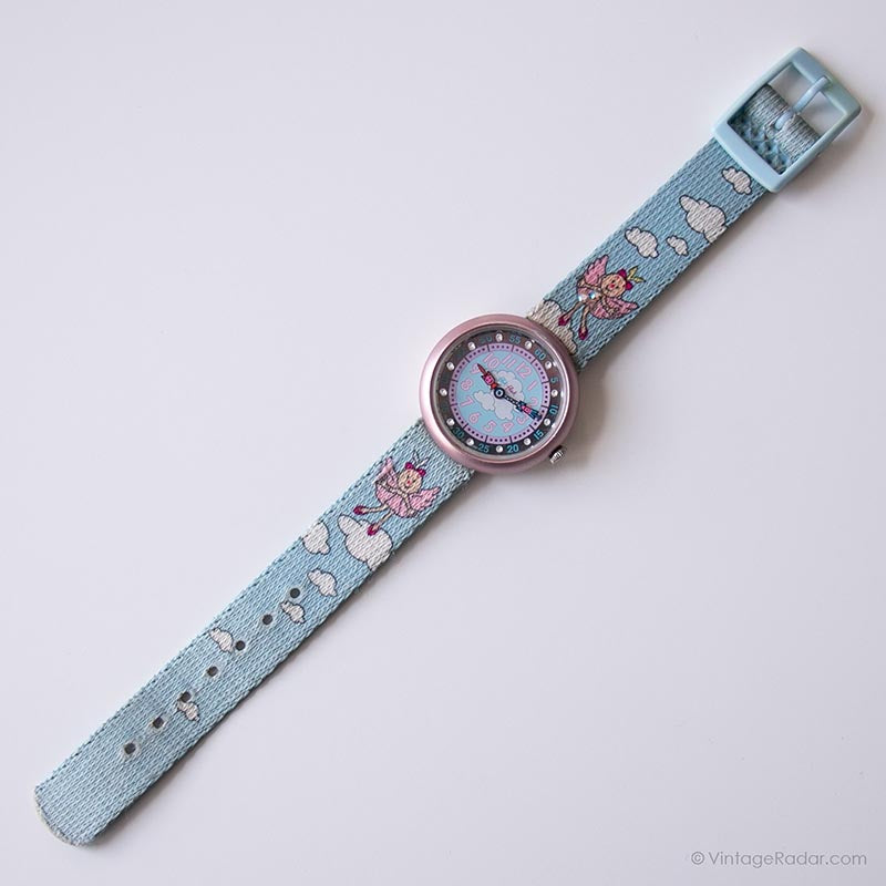 2000 Blue Fairy Angel Flik Flak by Swatch | Vintage Blue Kids Watch ...
