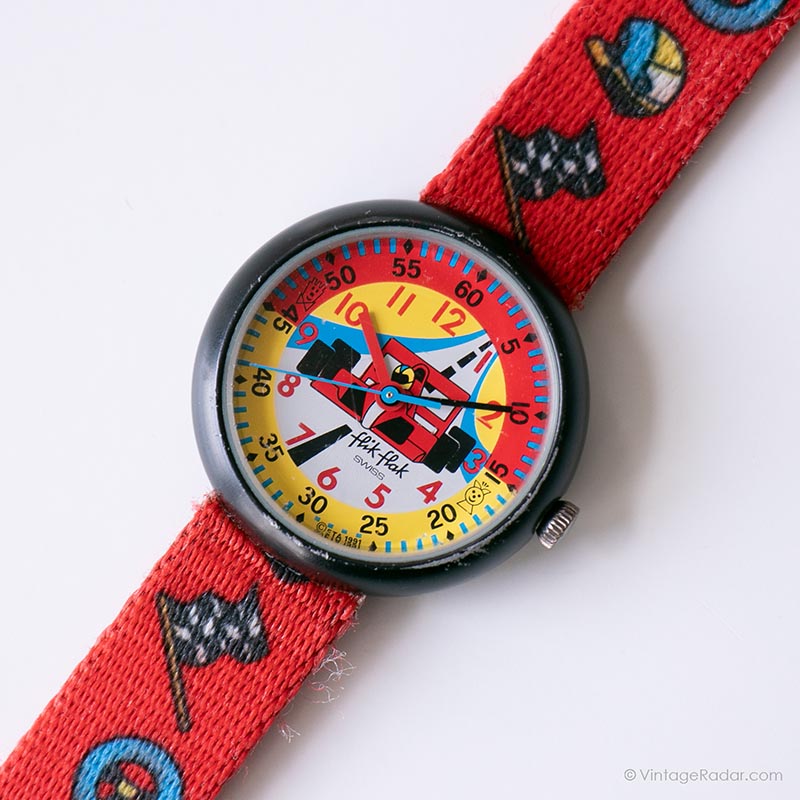 1991 Flik Flak by Swatch Drag Racing Watch | Racecar Gift Watch ...