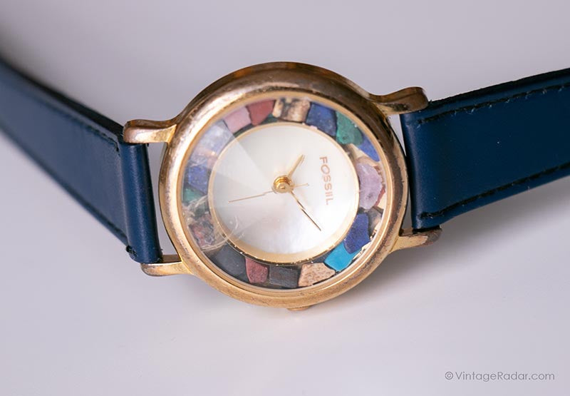 Vintage Colorful Fossil Watch for Women | Bohemian Retro Ladies Watch ...