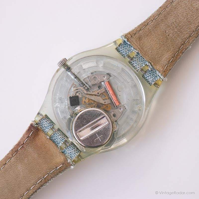 2002 Swatch GS113 LOST IN THE FIELDS Watch | Vintage Blue Floral Watch ...