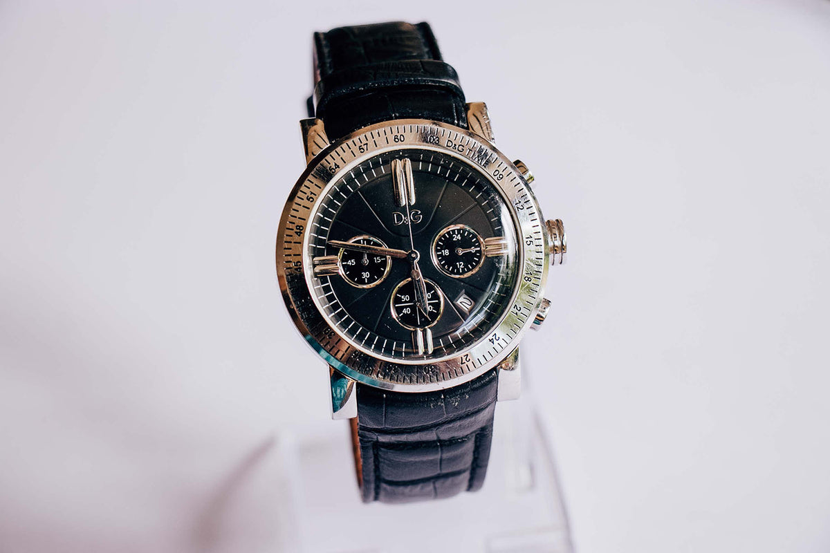 Dolce and Gabbana Chronograph Quartz | 44mm Black D&G Men's Watch ...