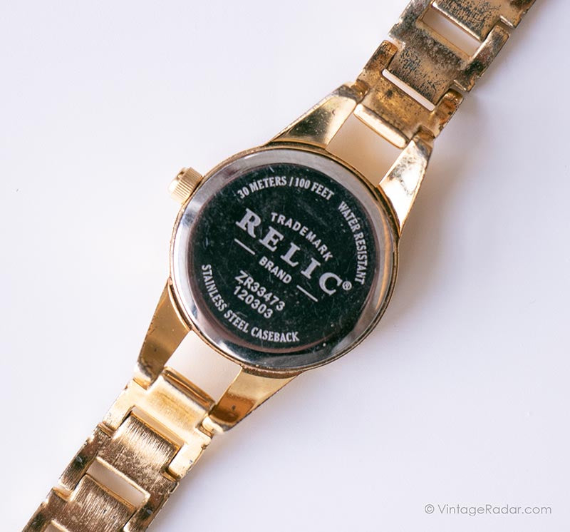 Tiny Vintage Gold-tone Relic Quartz Watch | Relic Watches for Women ...