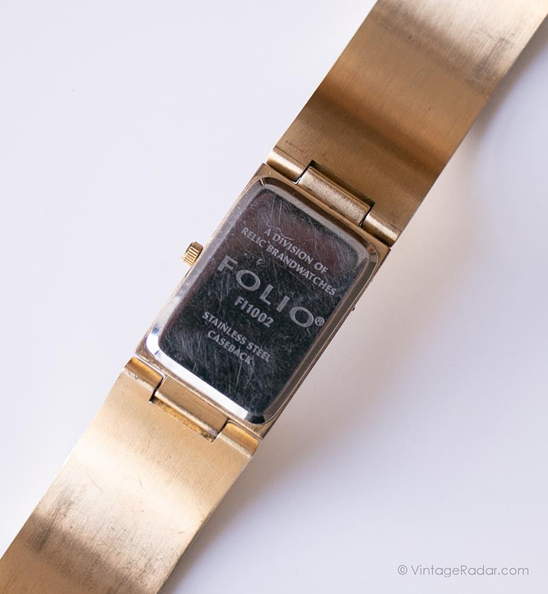 Vintage FOLIO by RELIC Gold-tone Bangle Watch | Ladies Wristwatch ...