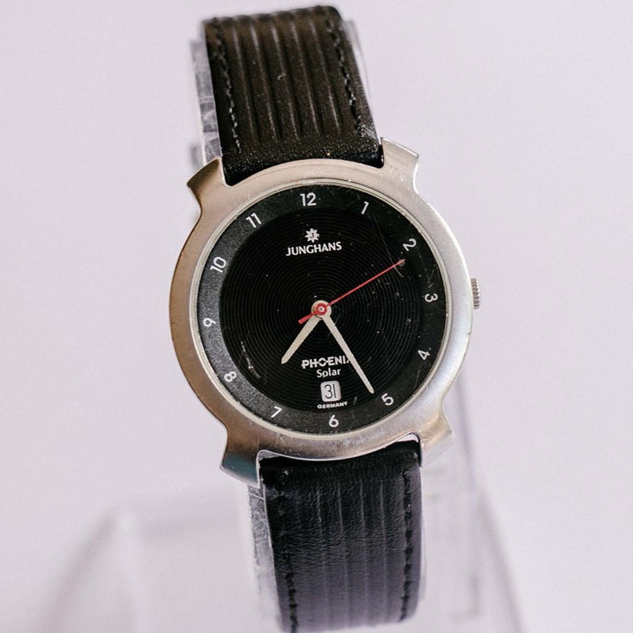 Junghans Phoenix Solar Watch | Modern Black & Silver Junghans Watch ...