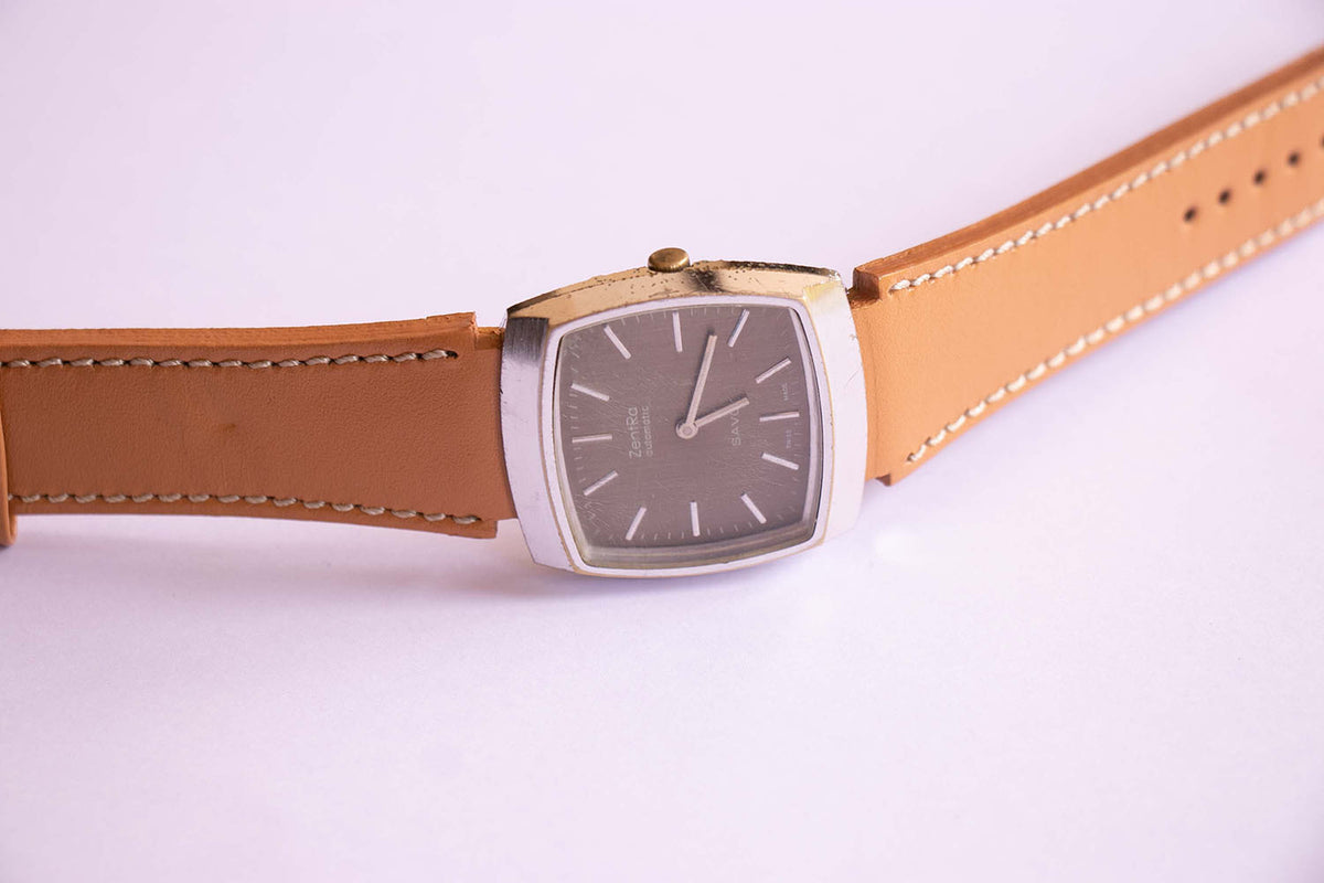 1970s Vintage Zentra Automatic Savoy Watch Swiss Made Movement ...