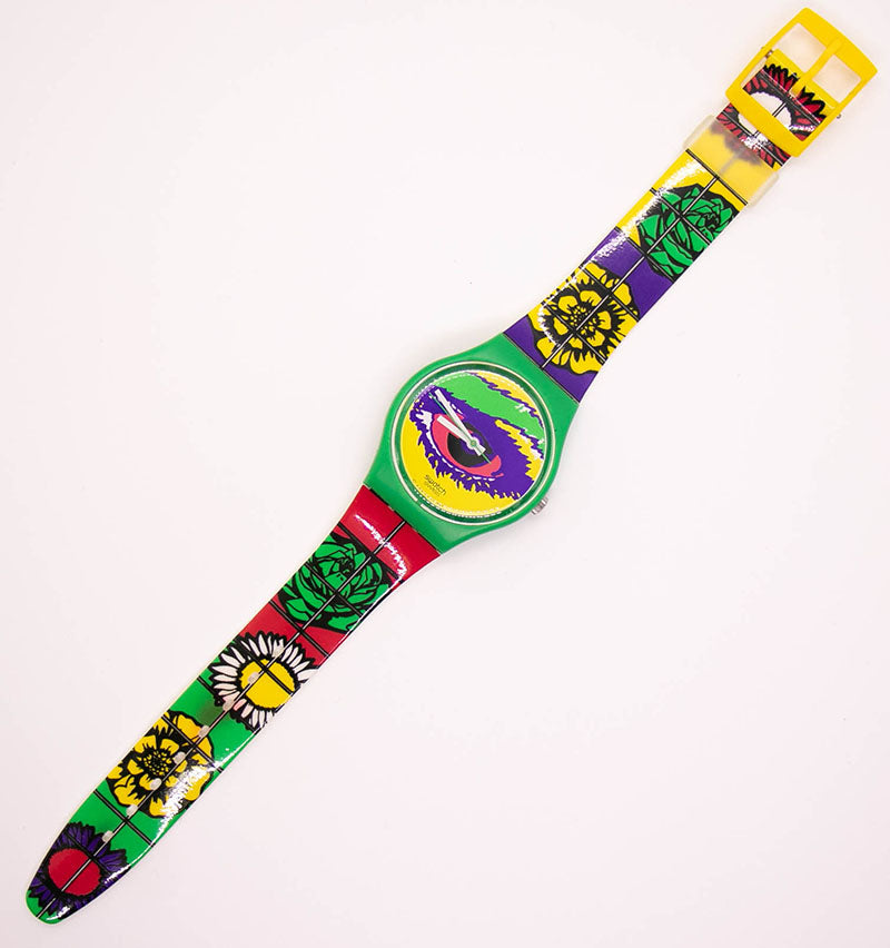1994 Swatch GG128 MOUSE RAP Watch | Evil Eye Colorful 90s Swatch Gent ...