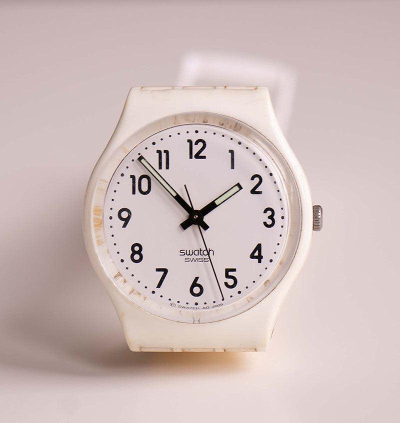JUST WHITE SOFT GW151O Swatch Watch | Vintage 2009 White Swatch Watch ...