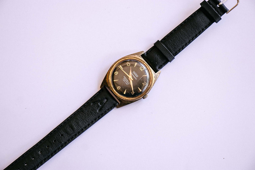 TRADA Black Dial Mechanical Watch | 1970s Shockproof Vintage Watch ...