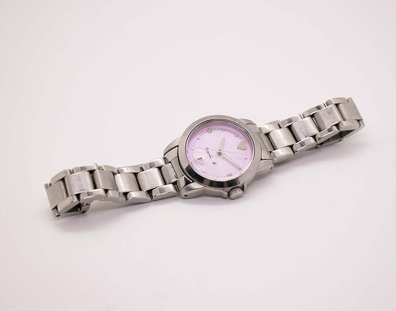 Vintage Silver-tone Agnes B Watch for Women with Pink Dial – Vintage Radar