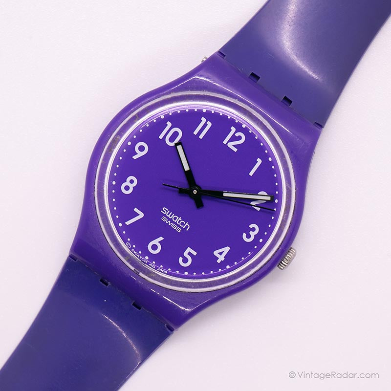 2010 Swatch GV121 CALLICARPA Watch | Purple Swatch Gent – Vintage Radar