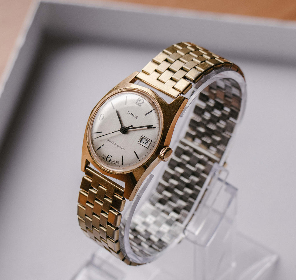 1970s Rare Gold-tone Timex Marlin Mechanical Watch Vintage – Vintage Radar