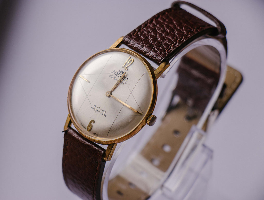 Nelson Extra Flat 17 Jewels Mechanical Watch | Vintage Swiss Watch ...