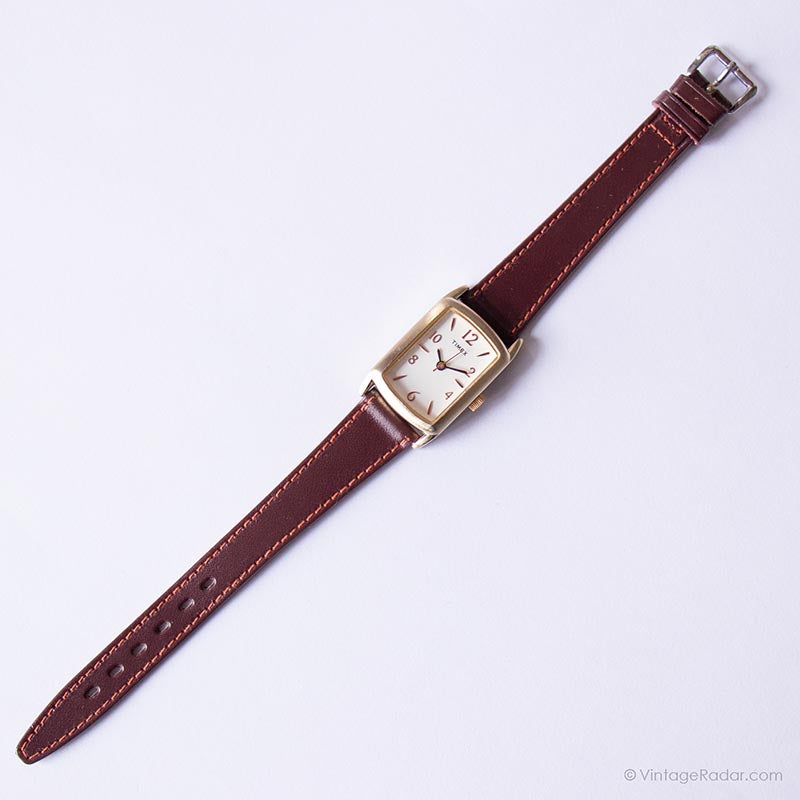 Vintage Rectangular Timex Watch | Ladies Casual Analog Quartz Watch ...