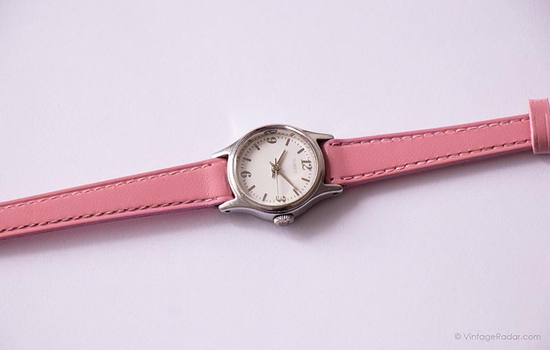 Vintage Tiny Watch by Timex | Pink Strap Wristwatch for Ladies ...