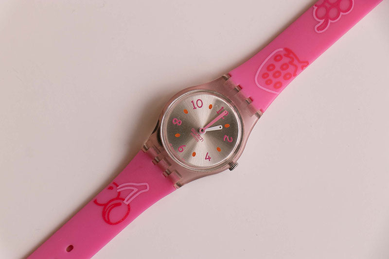 Swatch Lady RED FRUIT JAM LV107 Watch | Vintage 2006 Pink Swatch Lady ...