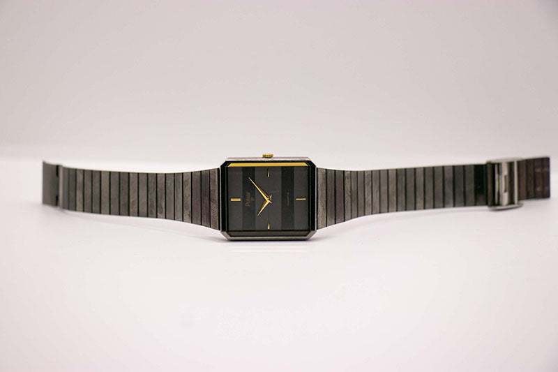 Vintage Square-Dial Black Pulsar Watch | Elegant Unisex Japan Quartz ...
