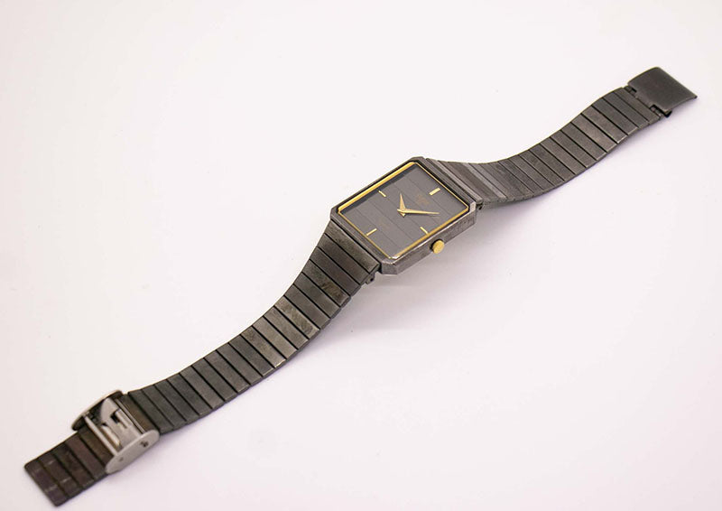 Vintage Square-Dial Black Pulsar Watch | Elegant Unisex Japan Quartz ...