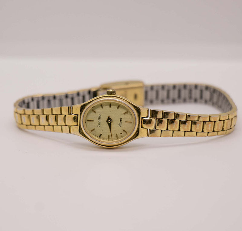Gold-tone Zentra Quartz Watch for Women | Elegant Vintage Watches ...