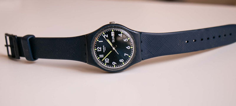 Vintage Swatch SIR BLUE GN718 | Dark Blue Swatch Originals Gent Watch ...