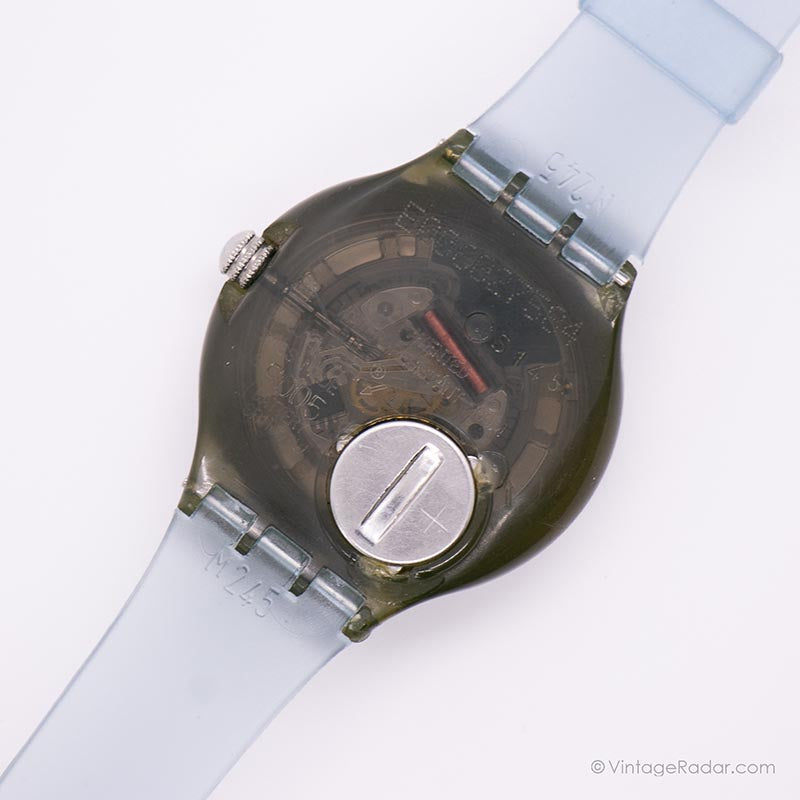 2000 Swatch SHM102 VERTICAL FLAVOUR Watch | Gray Skeleton Dial Swatch ...