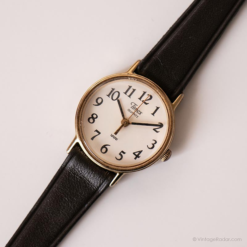 Vintage Small Timex Watch for Ladies | Round Dial Gold-tone Watch ...