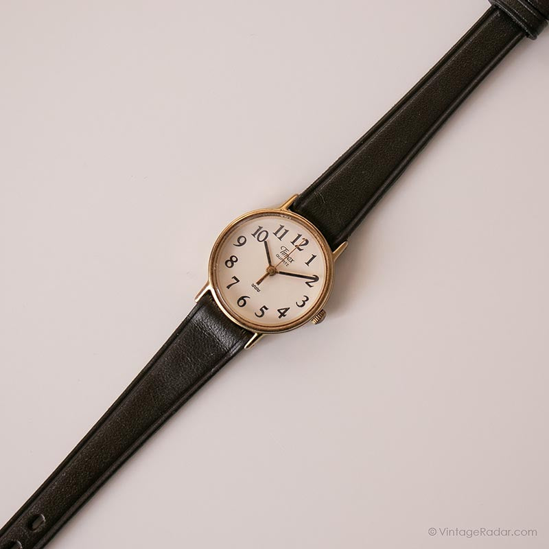 Vintage Small Timex Watch for Ladies | Round Dial Gold-tone Watch ...