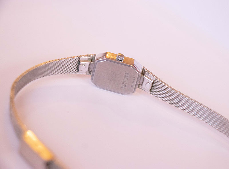 Minimalist Square Armitron Quartz Watch | Tiny Silver Ladies Watch ...