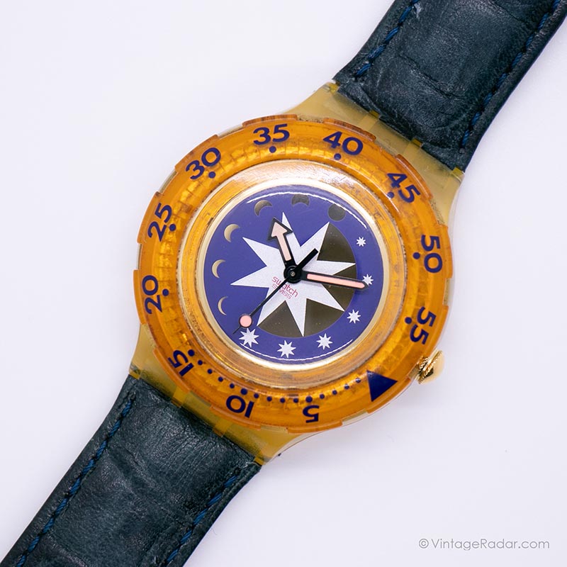 Vintage 1993 Swatch SDK112 GOLDEN ISLAND Watch | 90s Swatch Scuba ...
