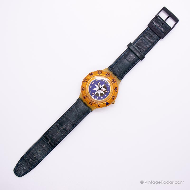 Vintage 1993 Swatch SDK112 GOLDEN ISLAND Watch | 90s Swatch Scuba ...
