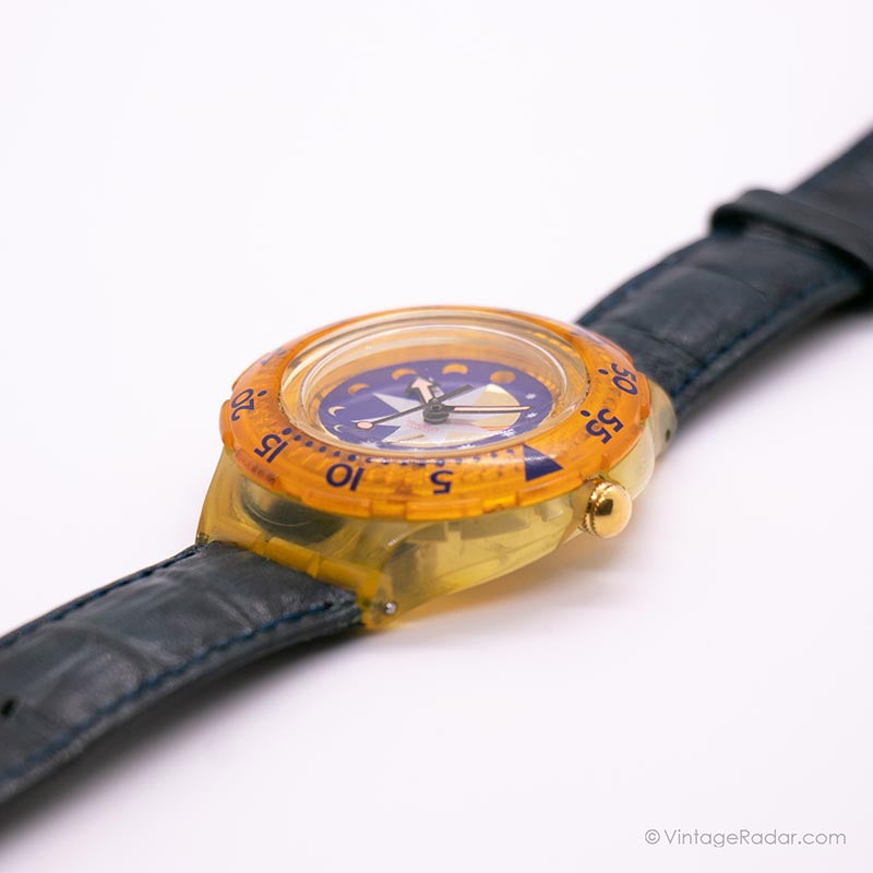 Vintage 1993 Swatch SDK112 GOLDEN ISLAND Watch | 90s Swatch Scuba ...