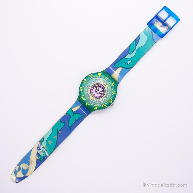 Vintage 1994 Swatch SDG105 SHIP OF GLORY Watch | Green Swatch Scuba ...