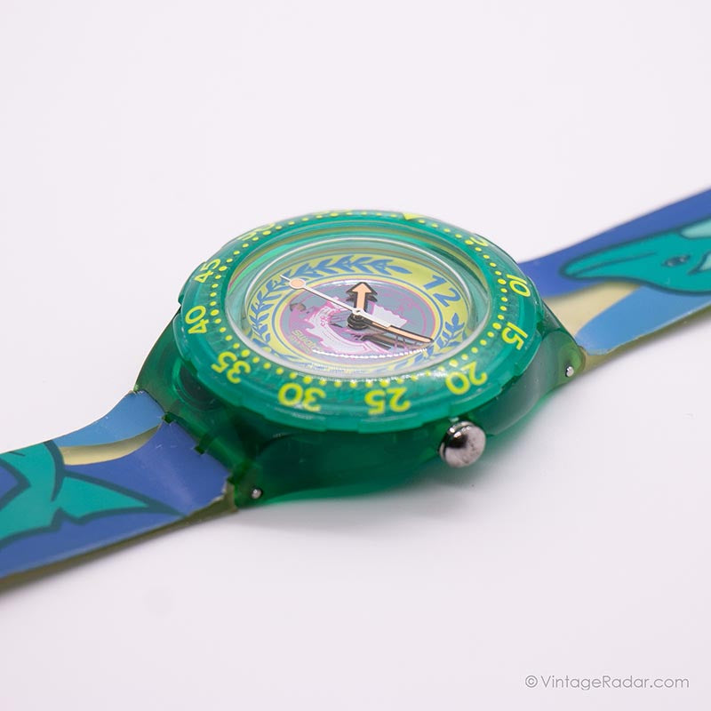Vintage 1994 Swatch SDG105 SHIP OF GLORY Watch | Green Swatch Scuba ...
